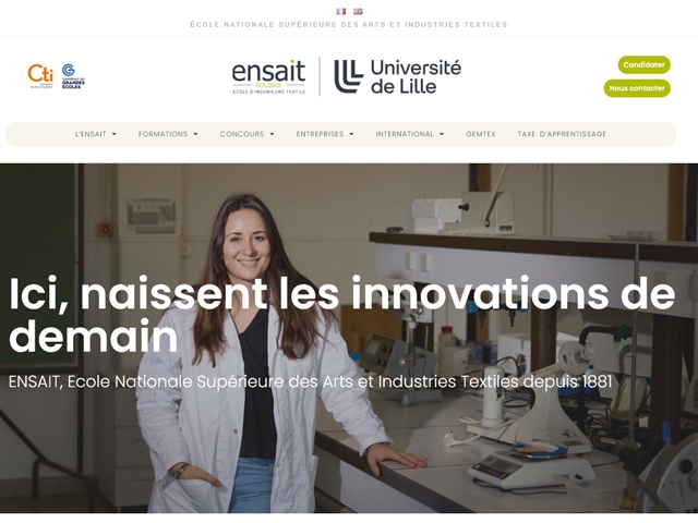 École nationale supérieure des arts et industries textiles (ENSAIT ...