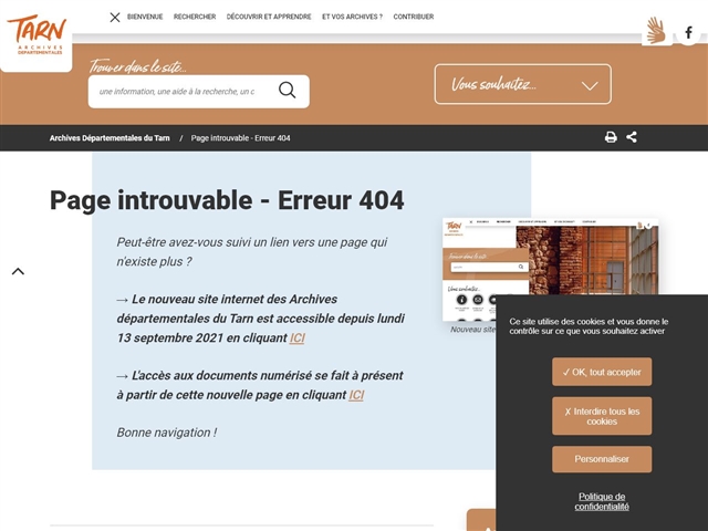 Tarn (81) - Archives départementales | Netguide